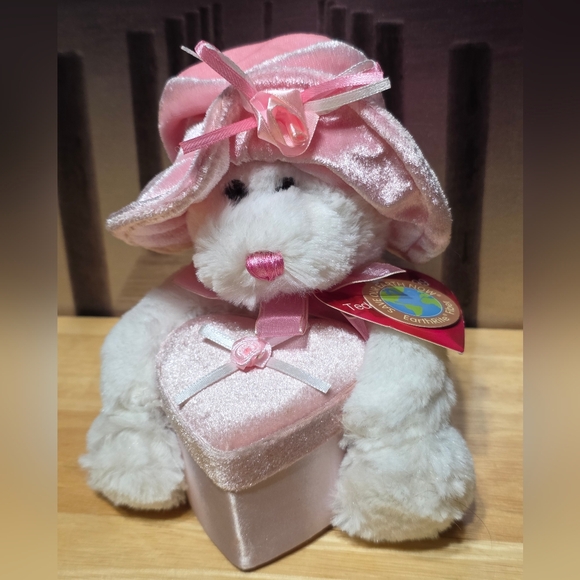 Dan Dee | Toys | Dan Dee Bear Pink And White Plush Teddy Bear With Hat ...